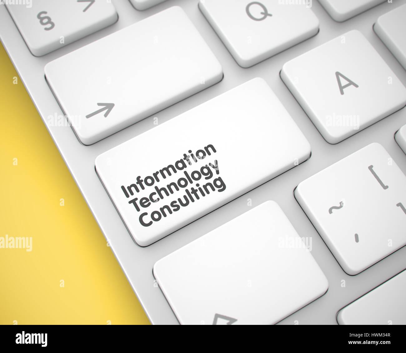 Information Technology Consulting on the White Keyboard. 3d Stock Photo ...