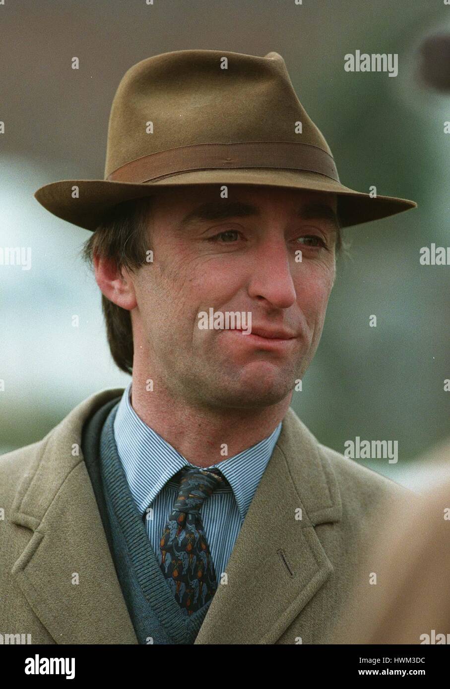 SIMON SHERWOOD RACE HORSE TRAINER 10 April 1996 Stock Photo - Alamy