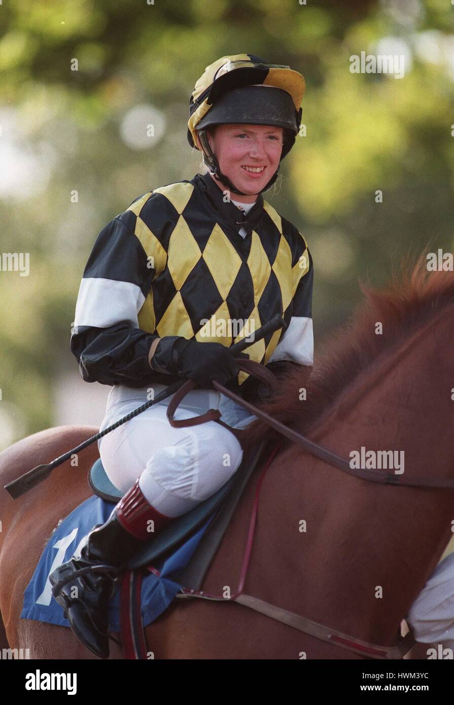 MISS L KERR JOCKEY 30 August 1996 Stock Photo - Alamy