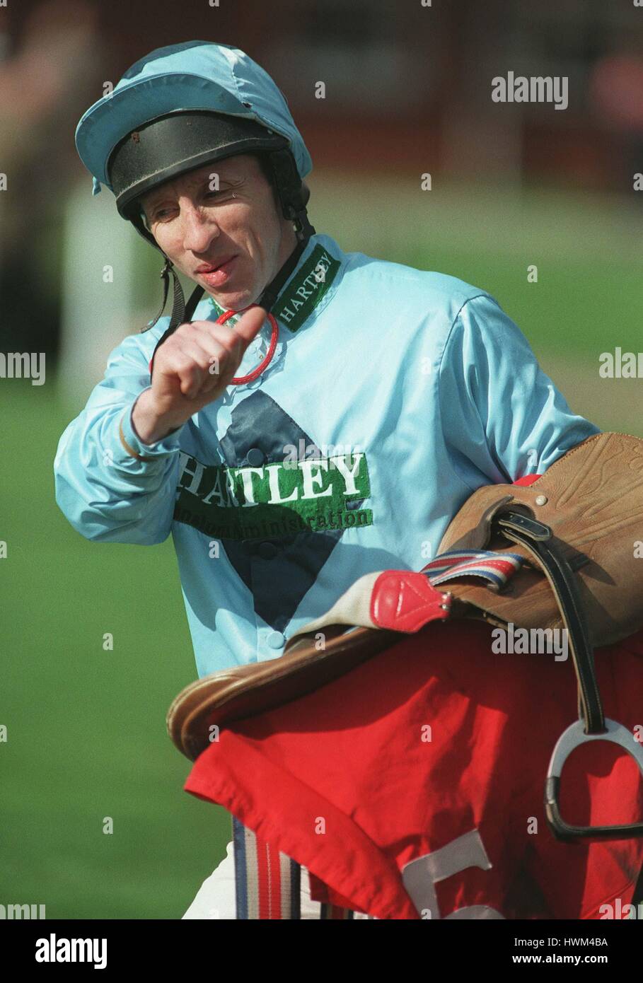 CHRIS RUTTER JOCKEY 19 April 1996 Stock Photo - Alamy