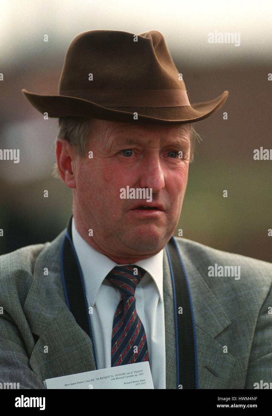 JACK BANKS RACE HORSE TRAINER 03 May 1996 Stock Photo - Alamy