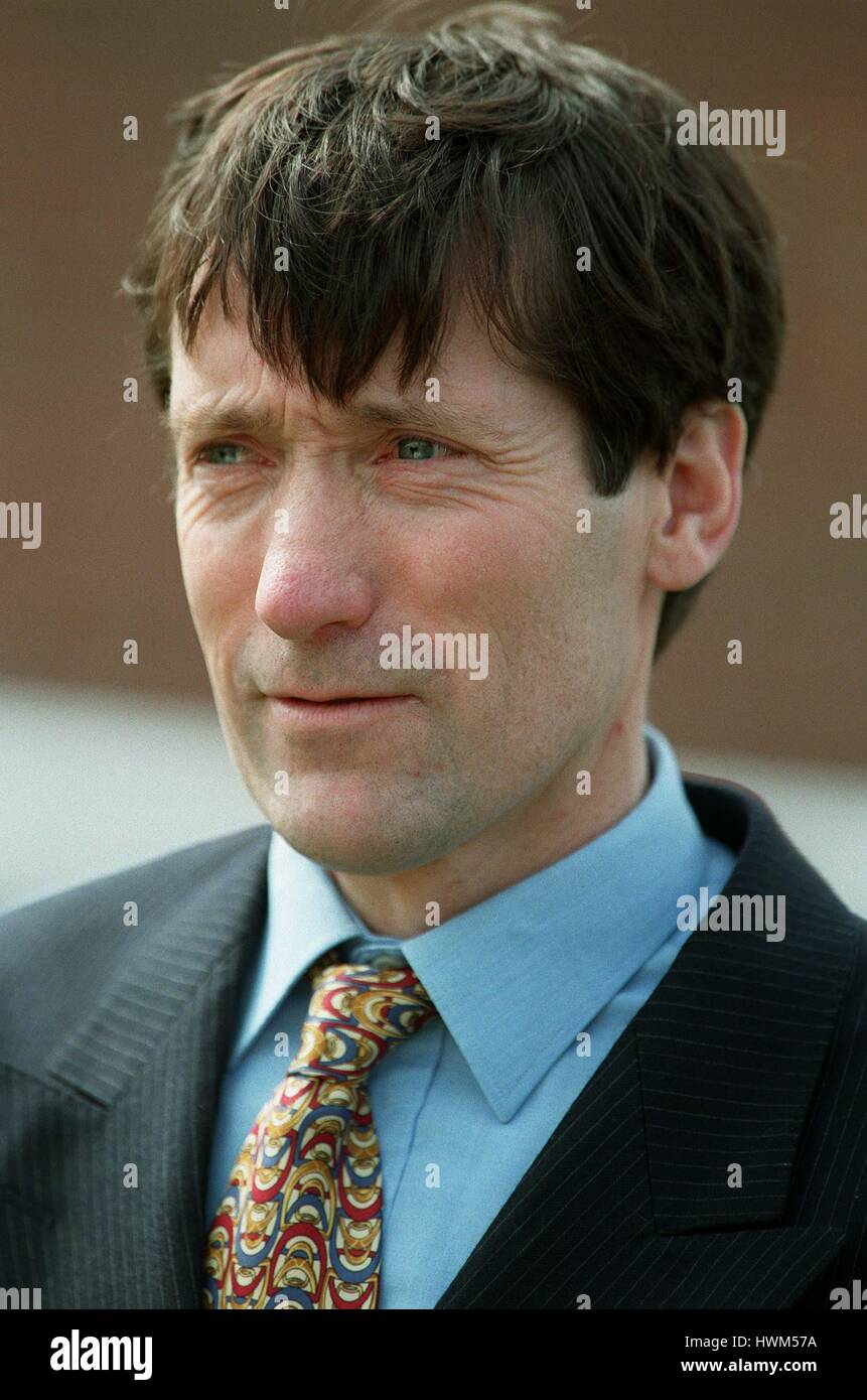 L. MONTAGUE HALL RACE HORSE TRAINER 19 April 1996 Stock Photo - Alamy