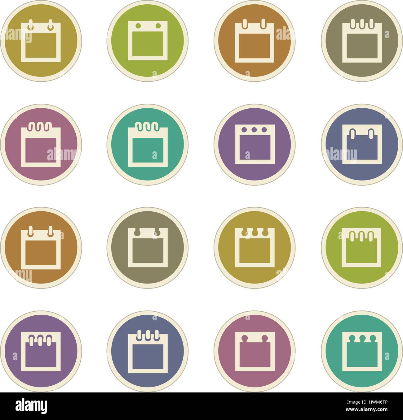 Calendar icon set for web sites and user interface Stock Vector Image ...