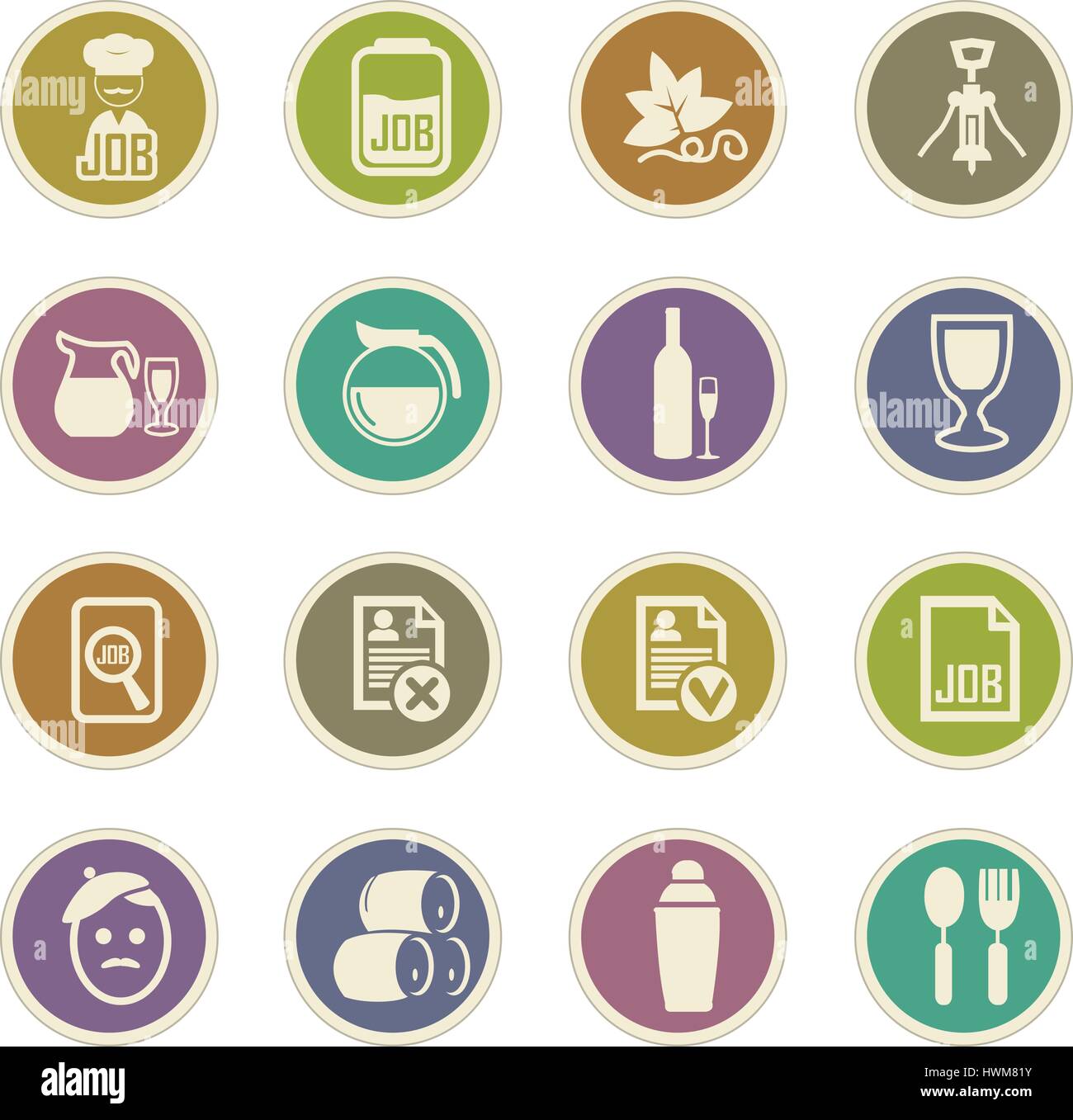 Job icon set for web sites and user interface Stock Vector Image & Art ...