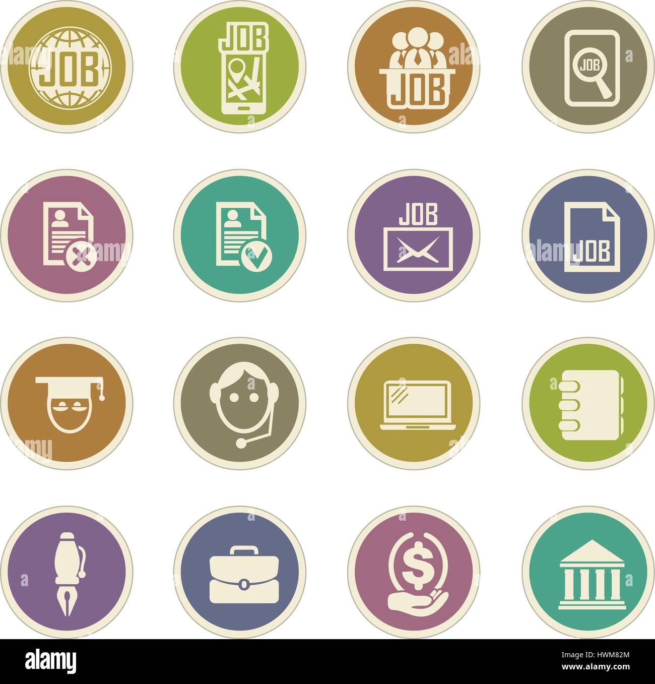Job icon set for web sites and user interface Stock Vector Image & Art ...