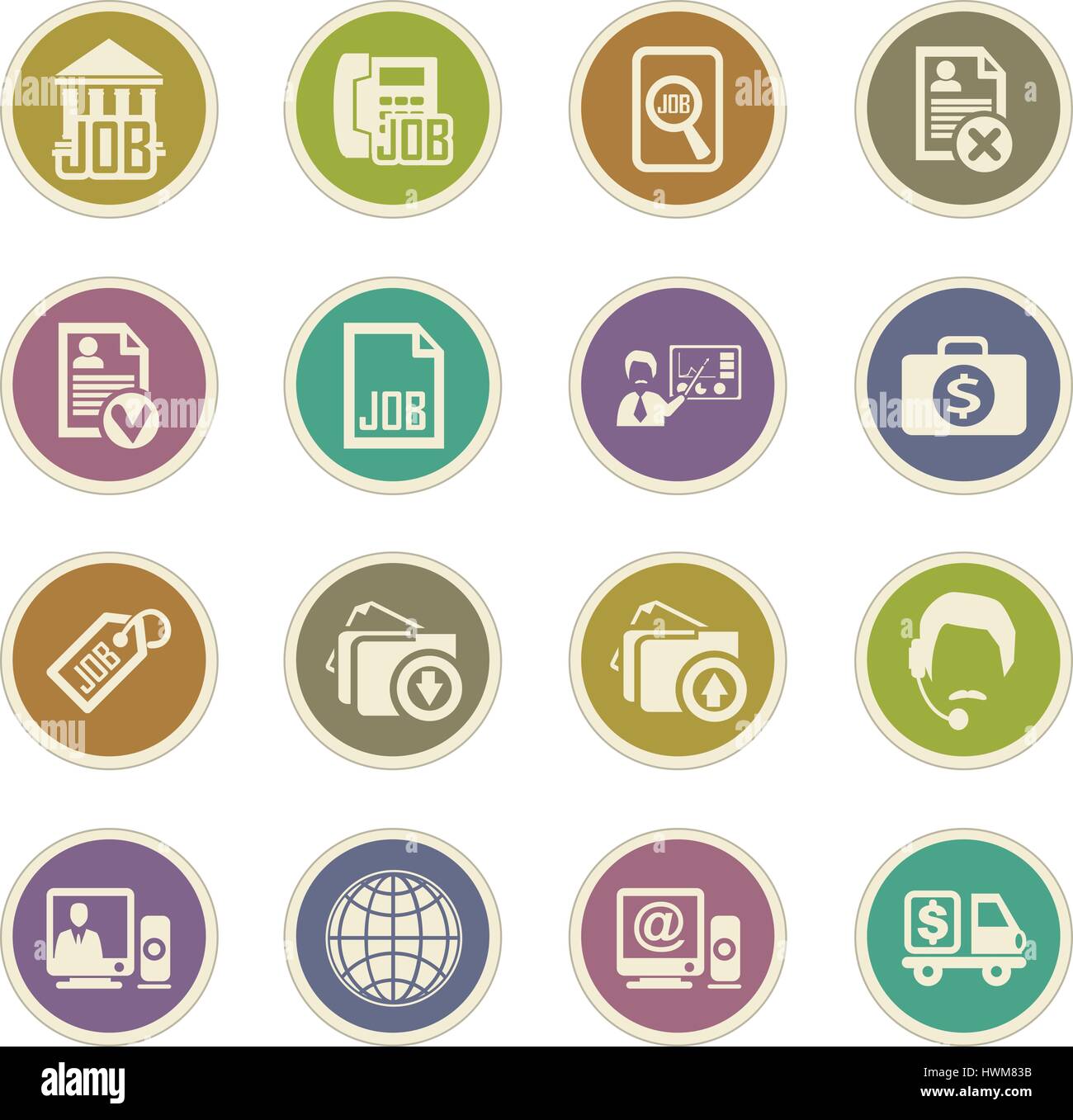 Job icon set for web sites and user interface Stock Vector Image & Art ...