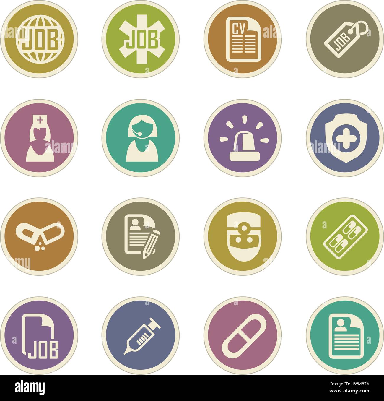 Job icon set for web sites and user interface Stock Vector Image & Art ...