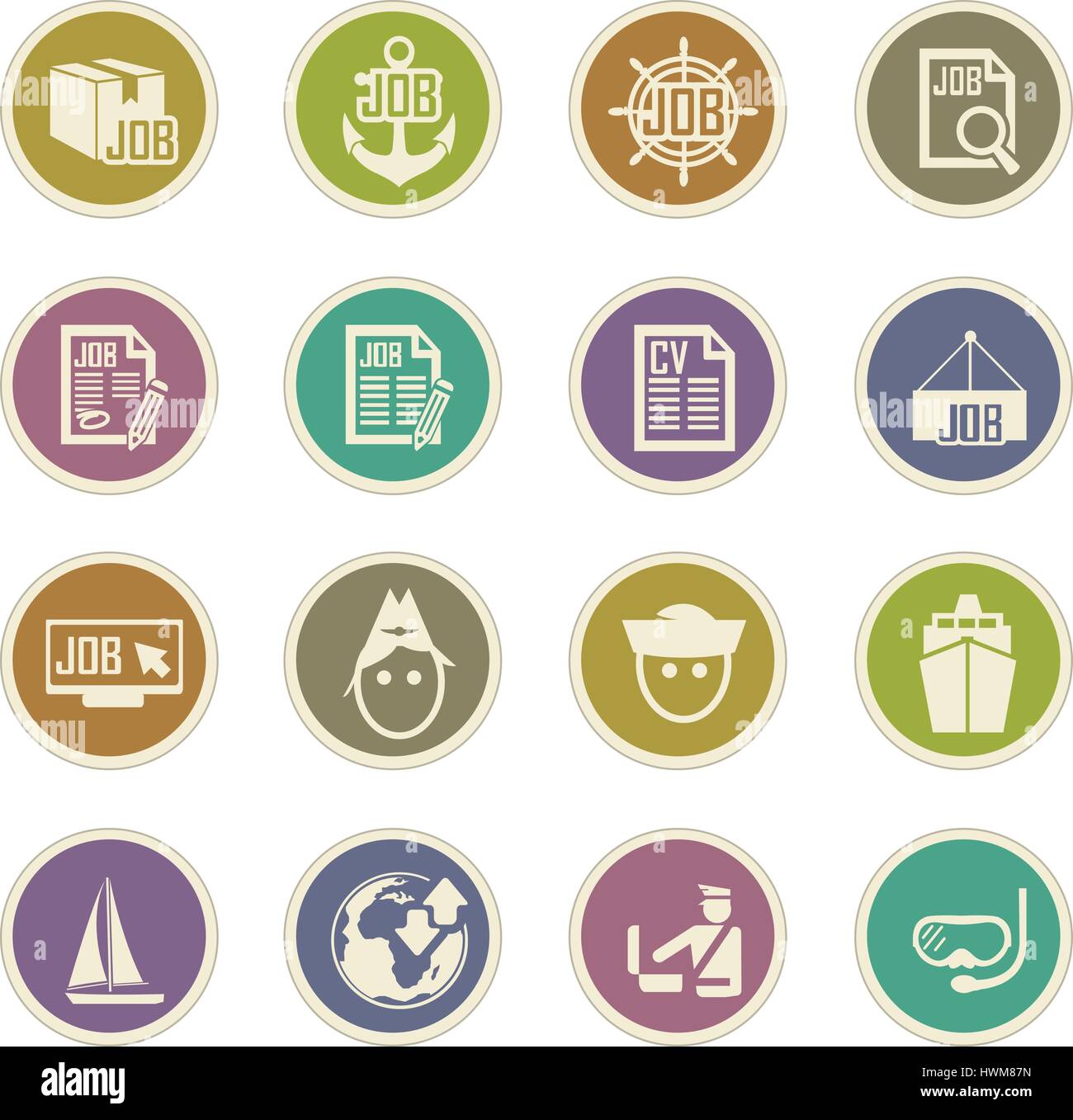 Job icon set for web sites and user interface Stock Vector Image & Art ...