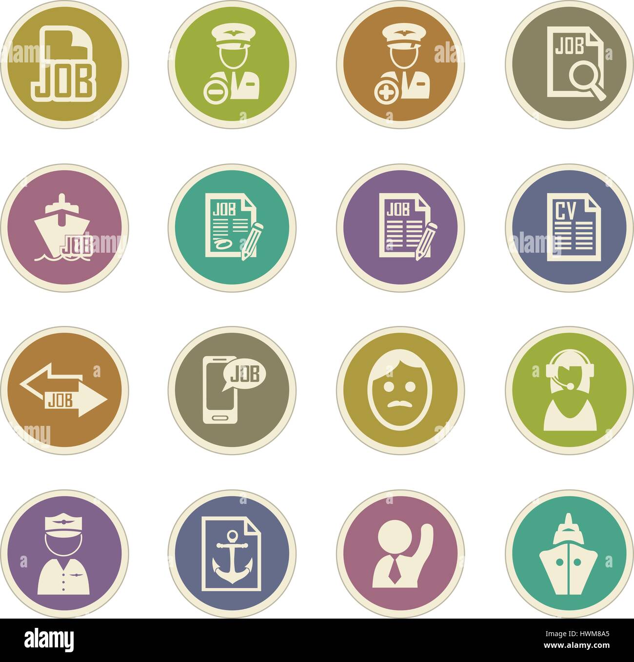 Job icon set for web sites and user interface Stock Vector Image & Art ...