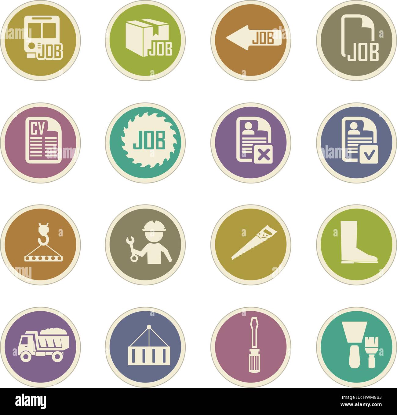 Job icon set for web sites and user interface Stock Vector Image & Art ...