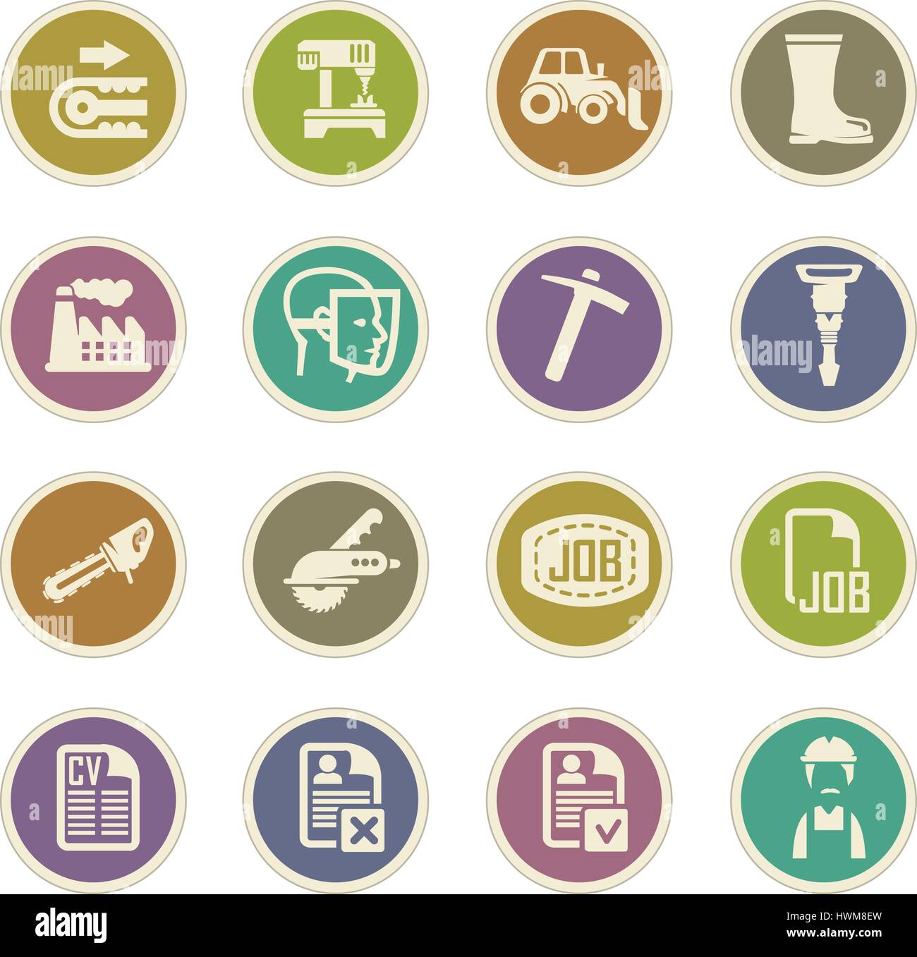 Job icon set for web sites and user interface Stock Vector Image & Art ...