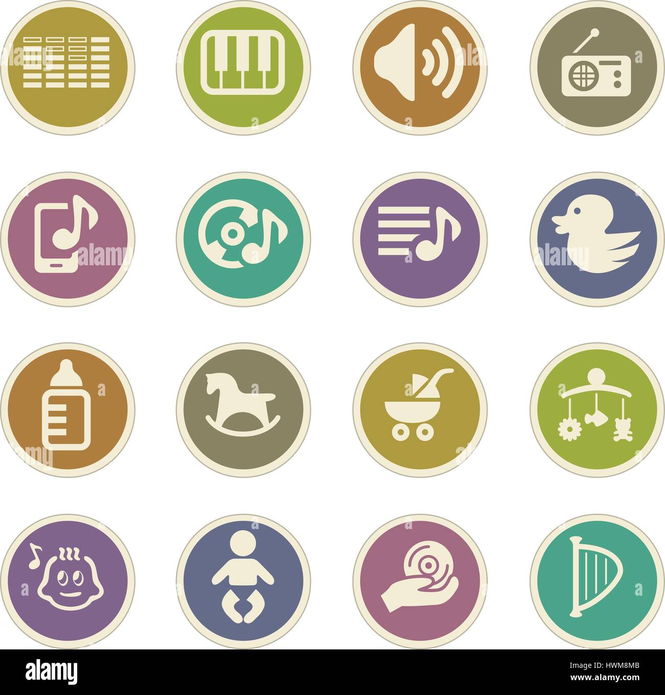 childrens toys icon set for web sites and user interface Stock Vector ...