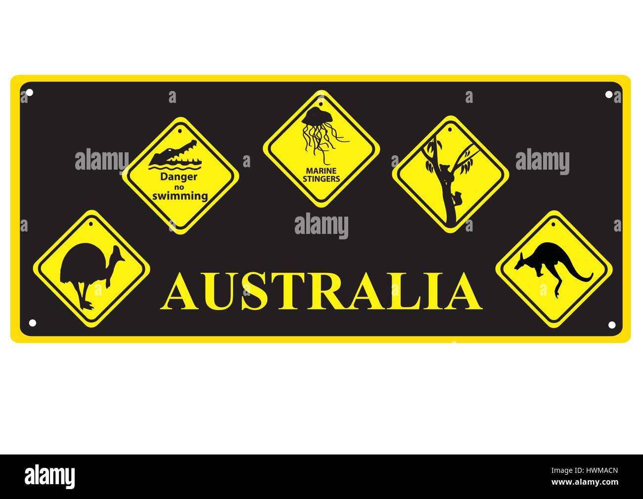 Road Sign Emu Australia High Resolution Stock Photography and Images ...