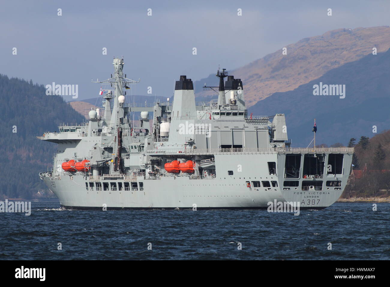 RFA Fort Victoria (A387), a Fort Victoria-class multi-role ...