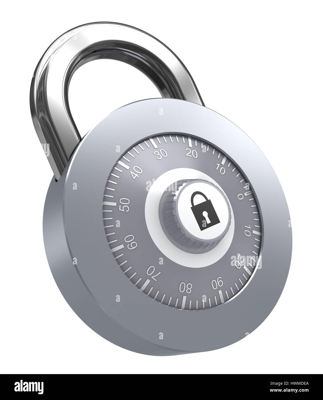 3d illustration of combination lock over white background Stock Photo ...