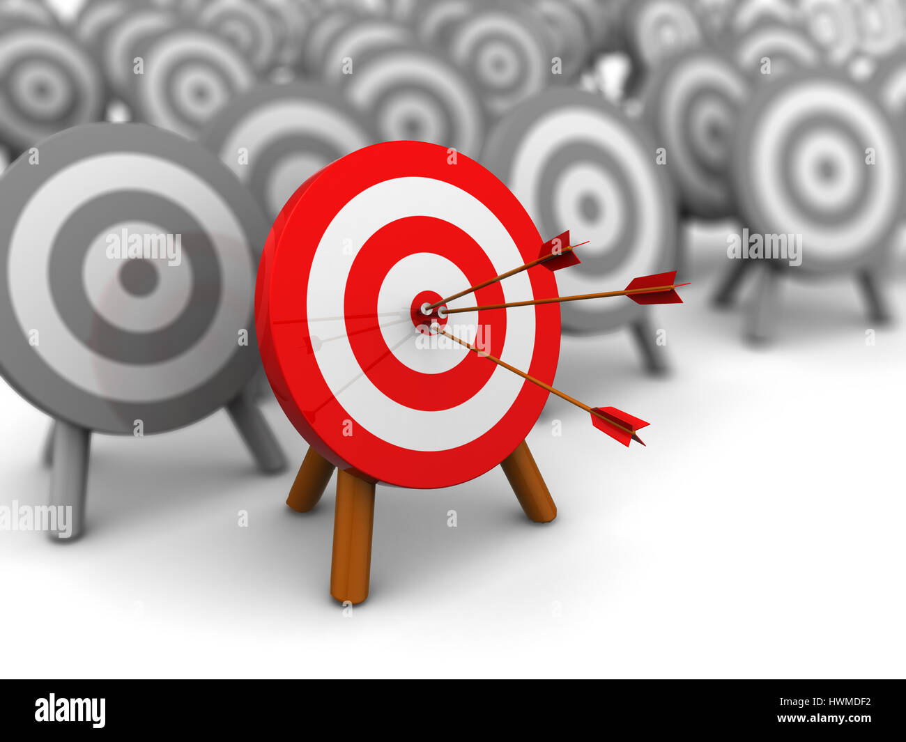 3d illustration of best target choice concept Stock Photo - Alamy