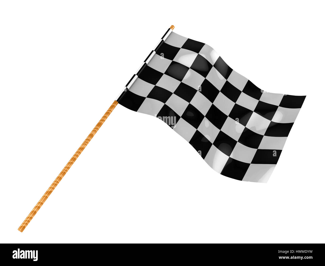 3d illustration of start flag isolated over white background Stock ...