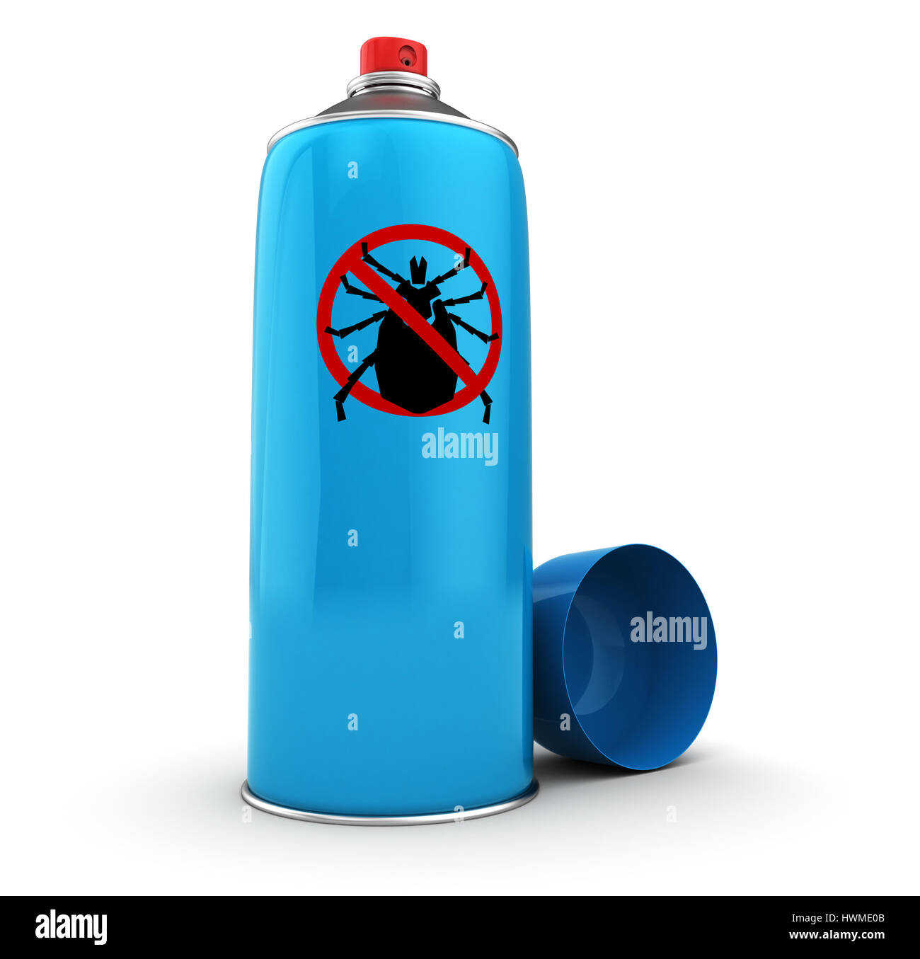3d illustration of tick spray bottle over white background Stock Photo ...