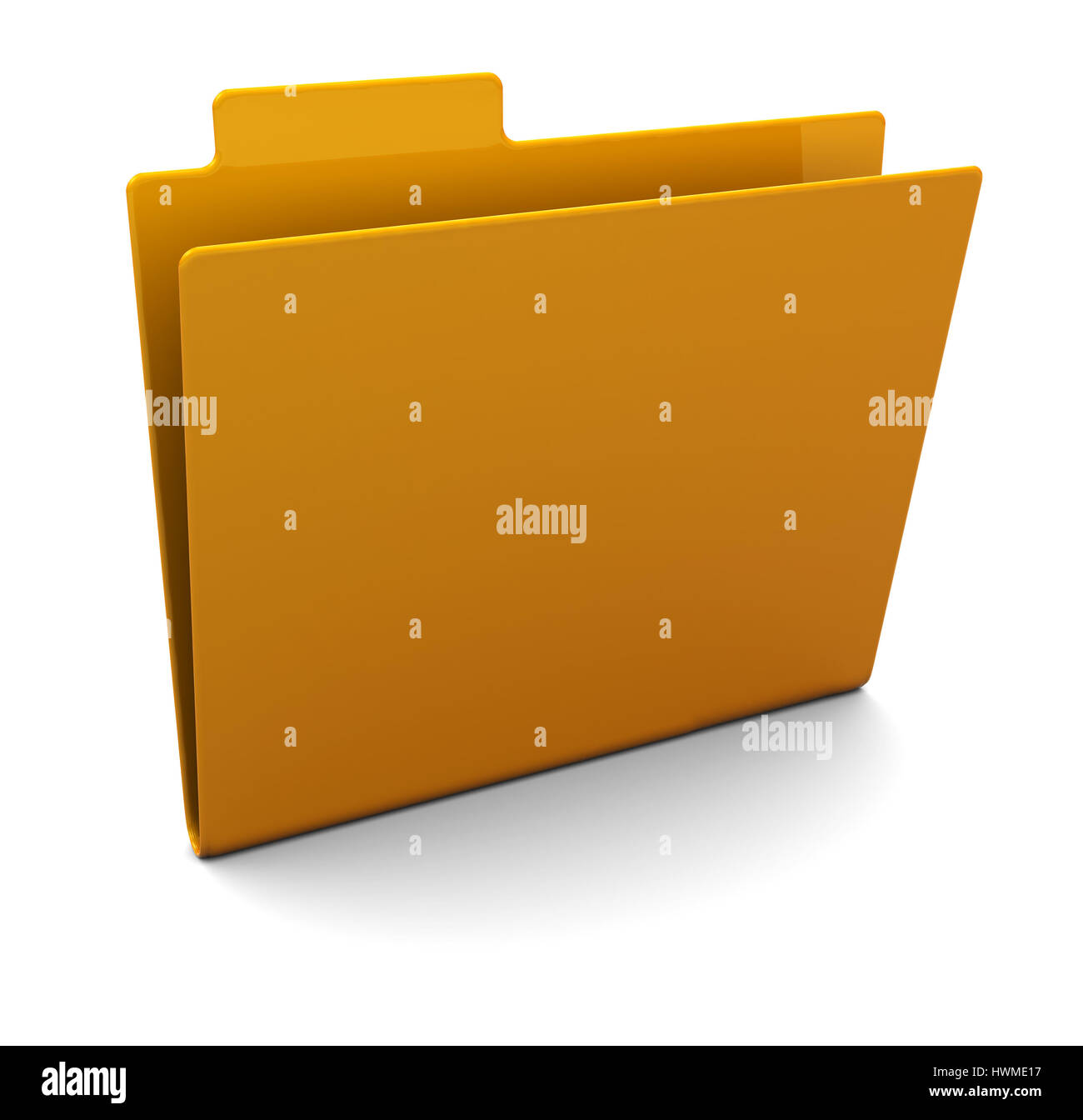 3d illustration of empty folder over white background Stock Photo - Alamy