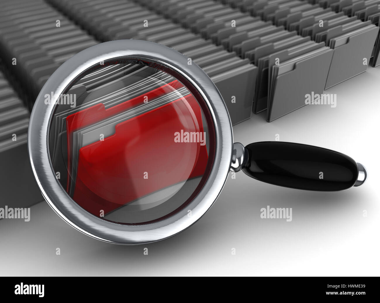 abstract 3d illustration of information searching concept Stock Photo ...