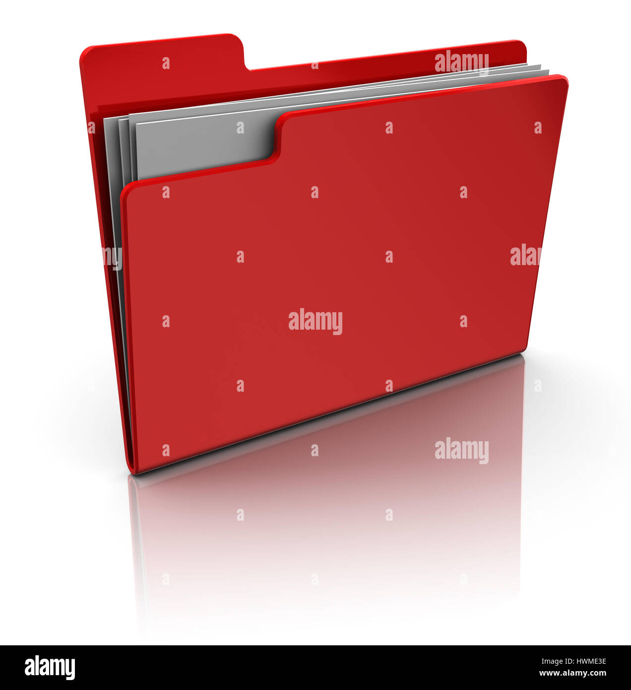 3d illustrationof red folder icon Stock Photo - Alamy