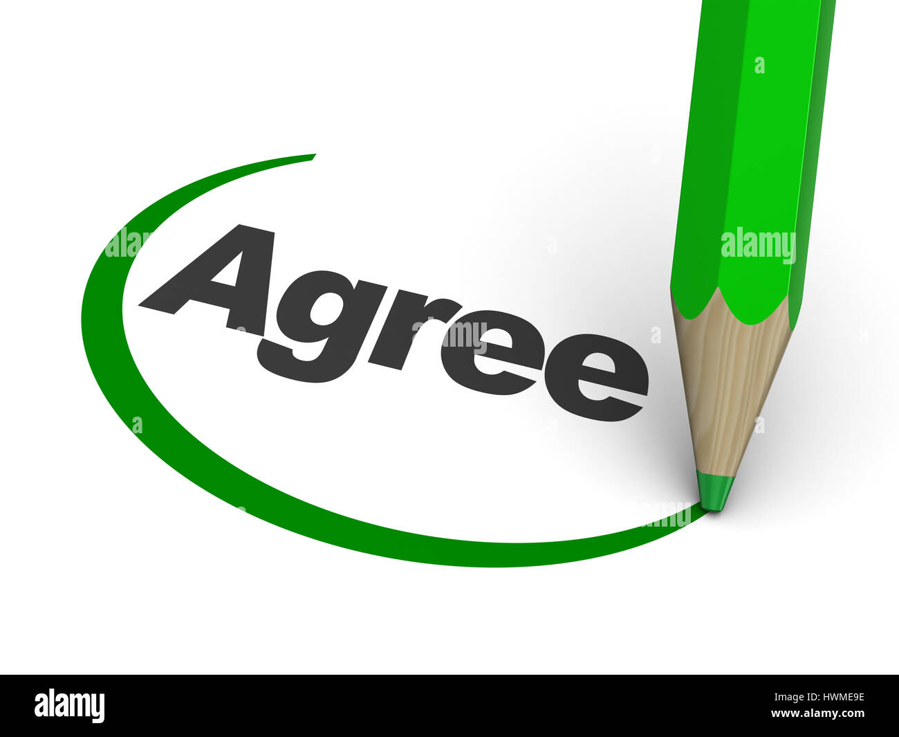 3d illustration of agree sign with pencil Stock Photo - Alamy 3d illustration of agree sign with pencil Stock Photo - Alamy