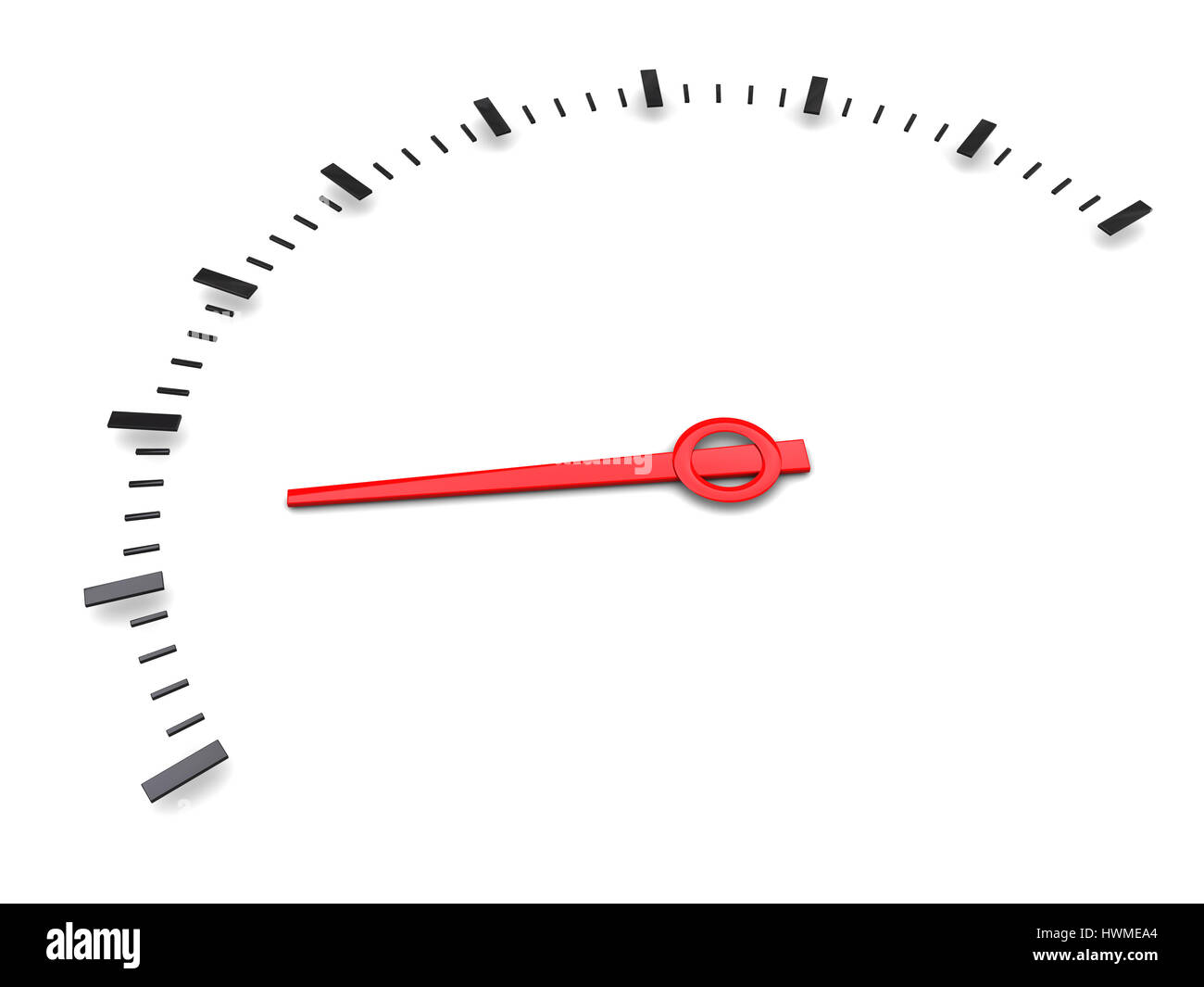 3d illustration of simple meter gauge over white background Stock Photo ...