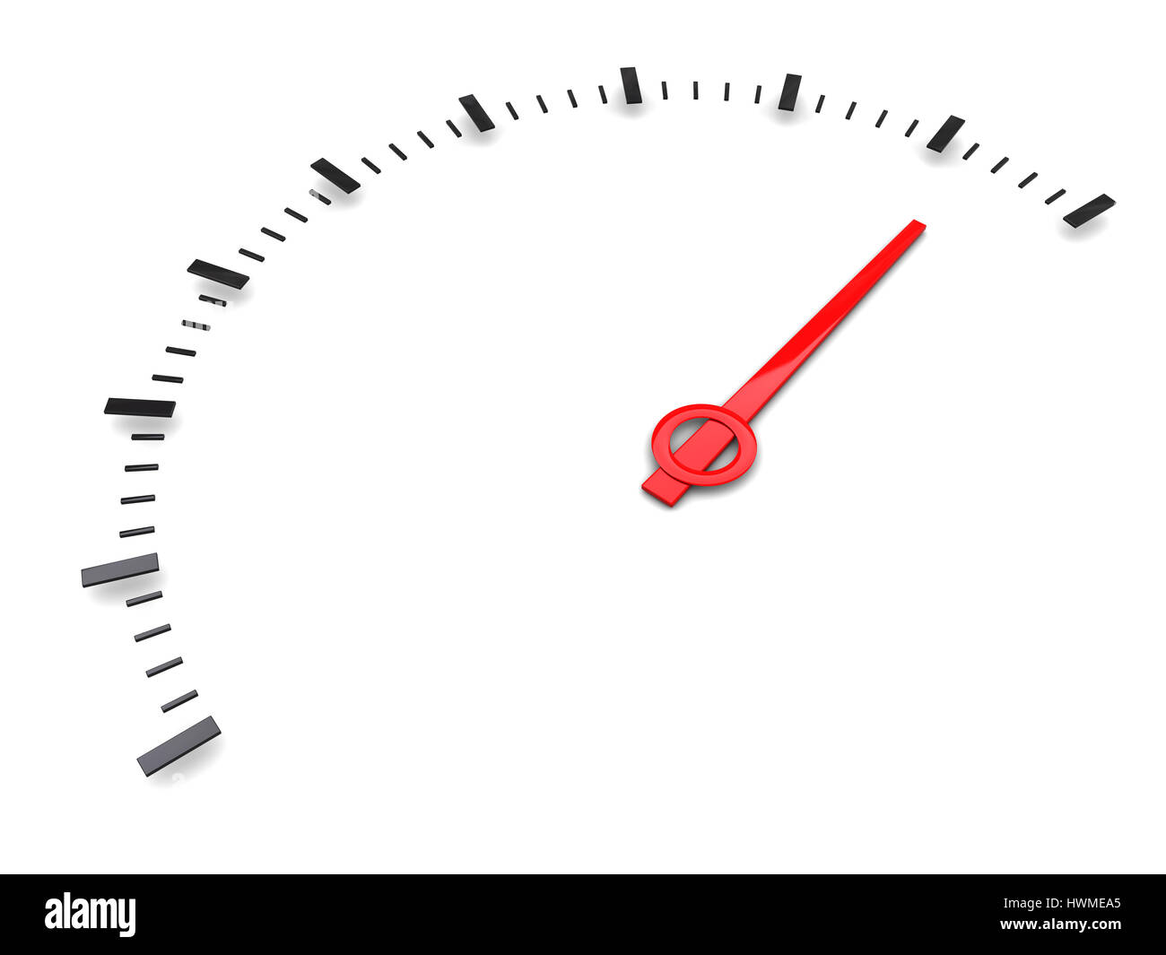 3d illustration of generic speed gauge scale over white background ...