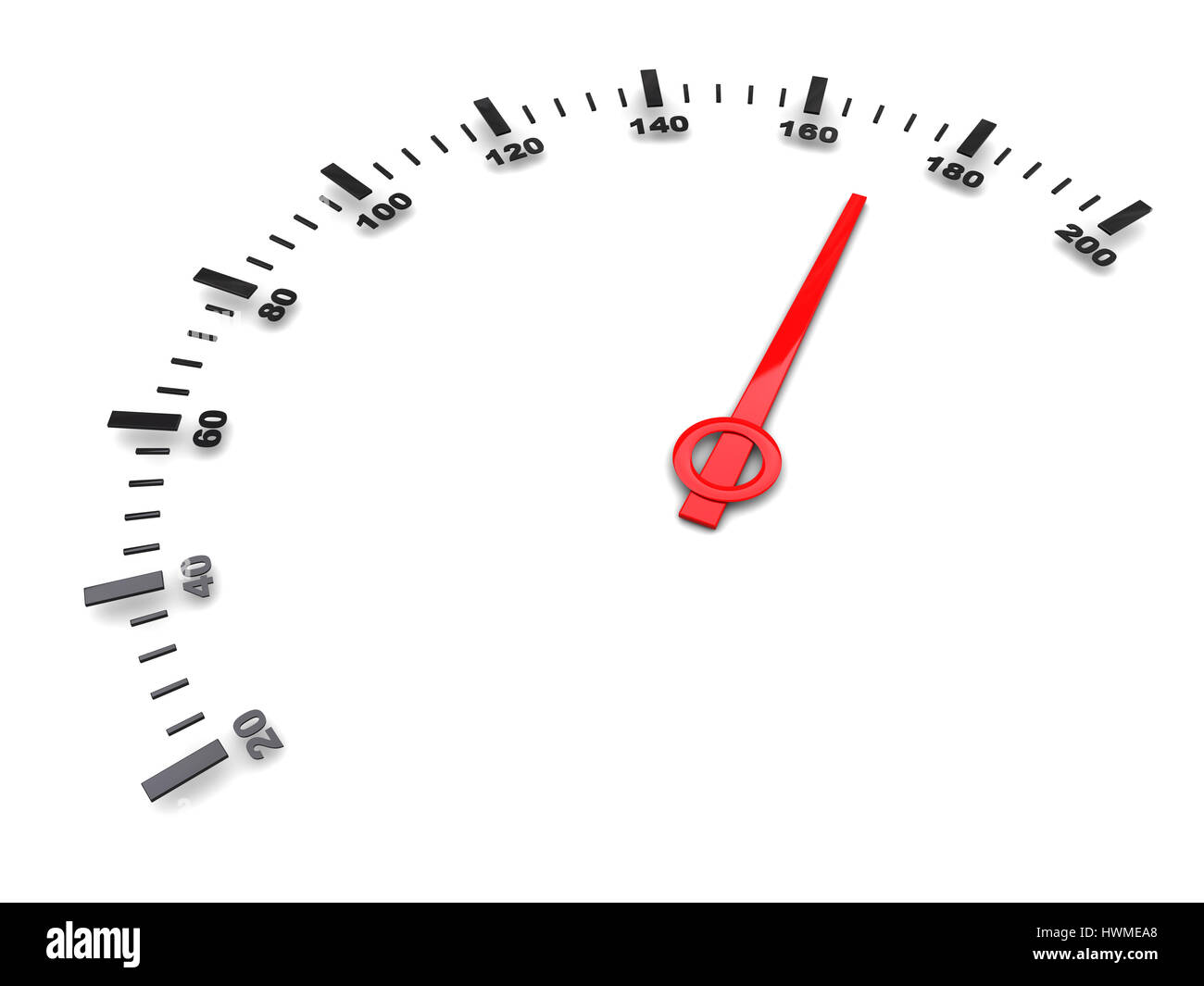 abstract 3d illustration of fast speed gauge Stock Photo - Alamy