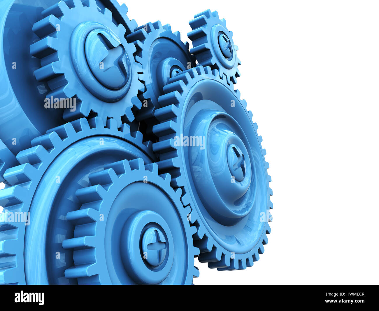 3d illustration of background with gear wheels at left side Stock Photo ...