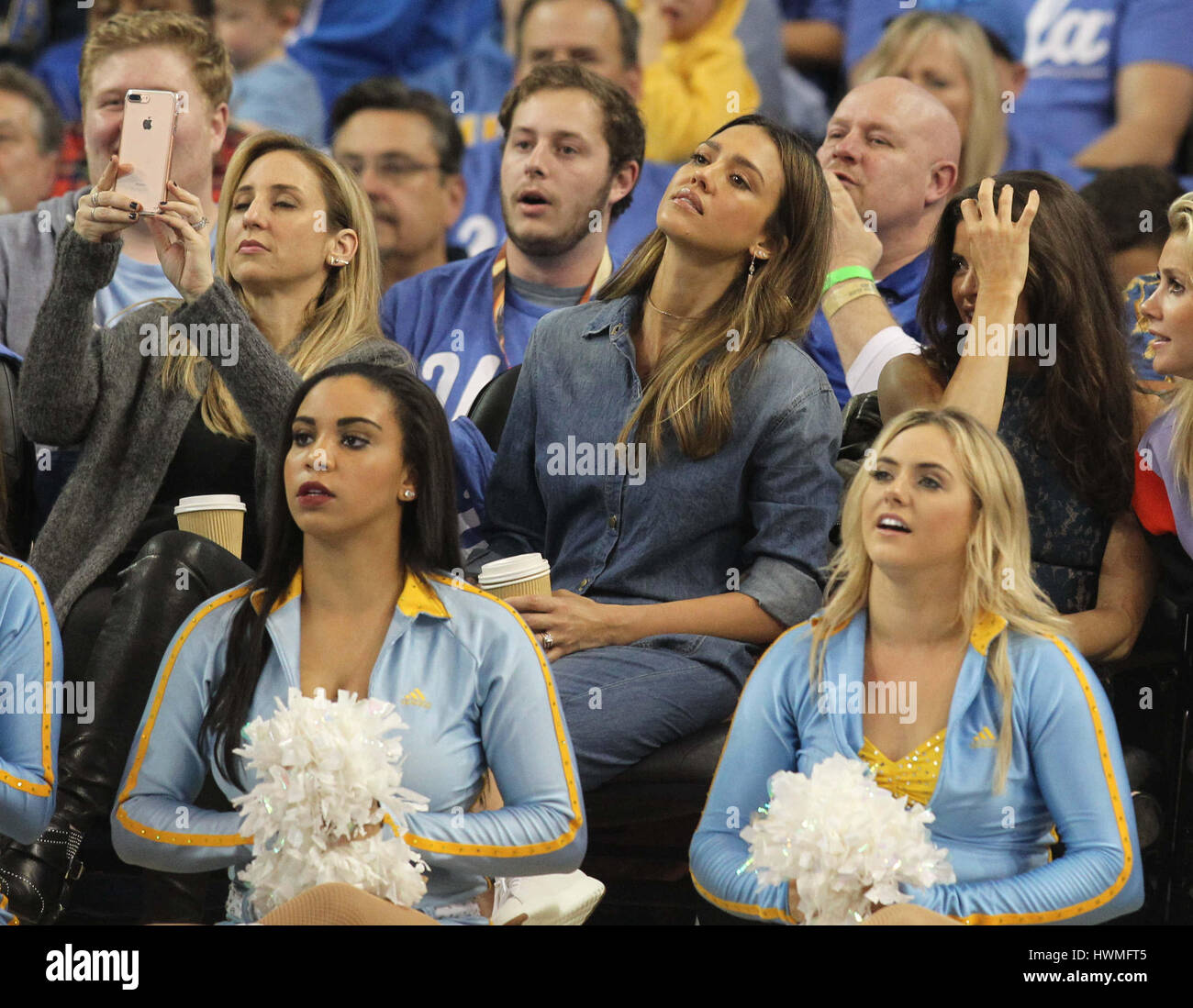 Celebrities at the UCLA game. The UCLA Bruins defeated the USC Trojans ...
