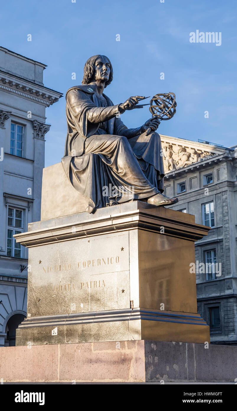 Monument to Nicholas Copernicus. Warsaw. Poland Stock Photo - Alamy