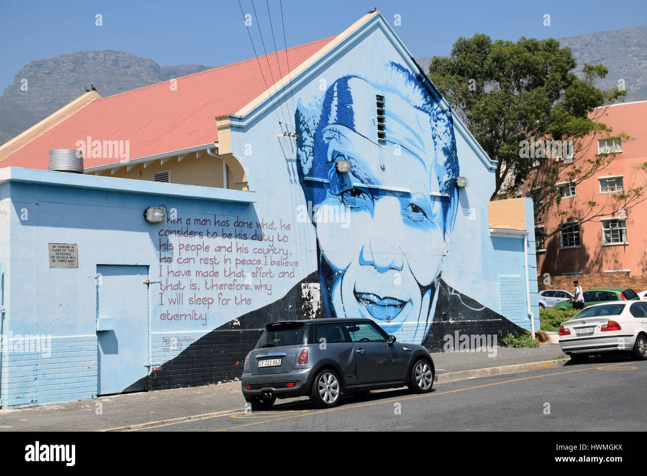 Nelson Mandela mural, Cape Town, South Africa Stock Photo - Alamy