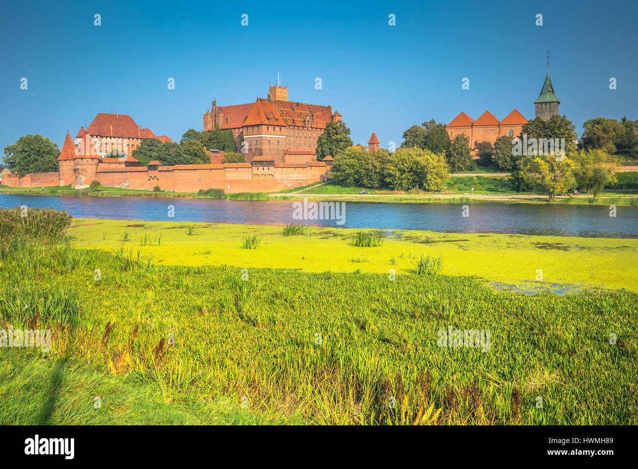 Malbork Castle at Nogat River in Poland, Europe Stock Photo - Alamy