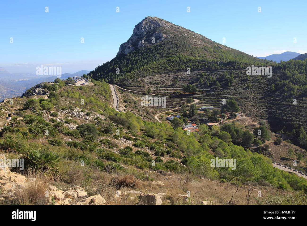 Mountain peaks landscape at Coll de Rates, Tàrbena, Marina Alta ...