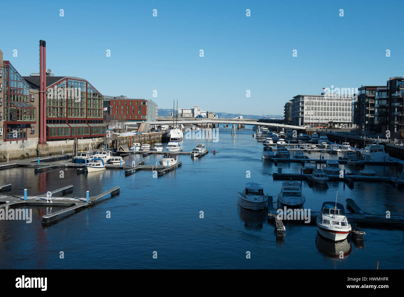 The inner bank of the Trondheim Nidelva River Stock Photo - Alamy