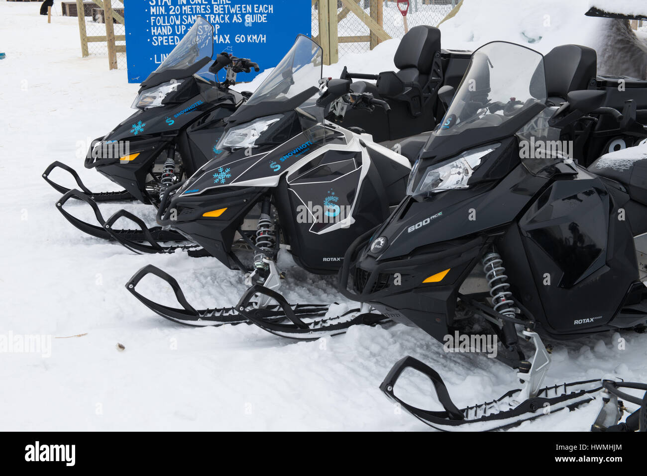 snowmobiles in kirkenes norway Stock Photo - Alamy