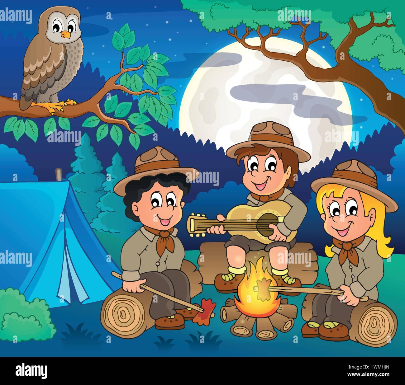 Children scouts theme image 5 - eps10 vector illustration Stock Vector ...