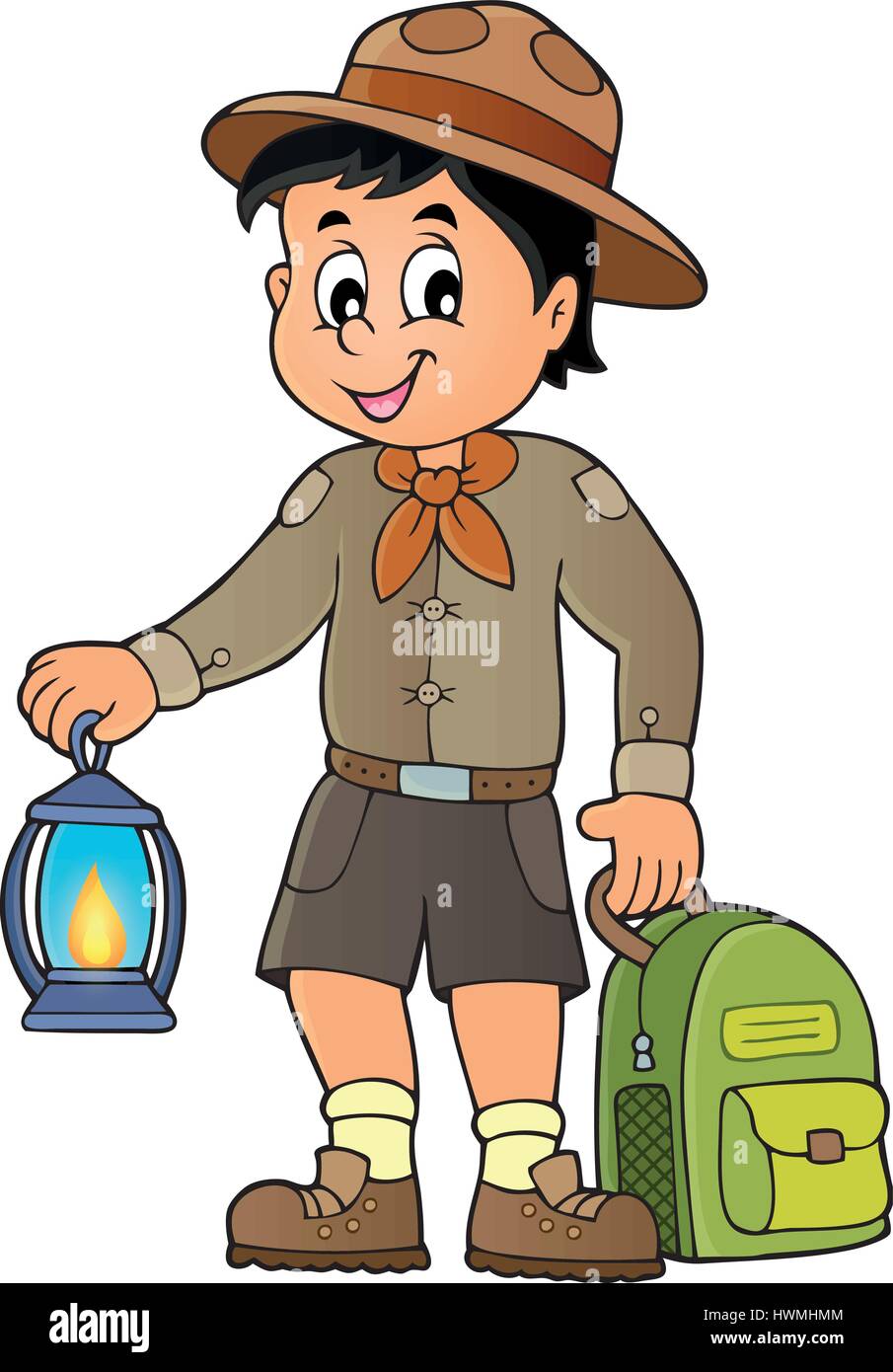 Scout boy theme image 3 - eps10 vector illustration Stock Vector Image ...