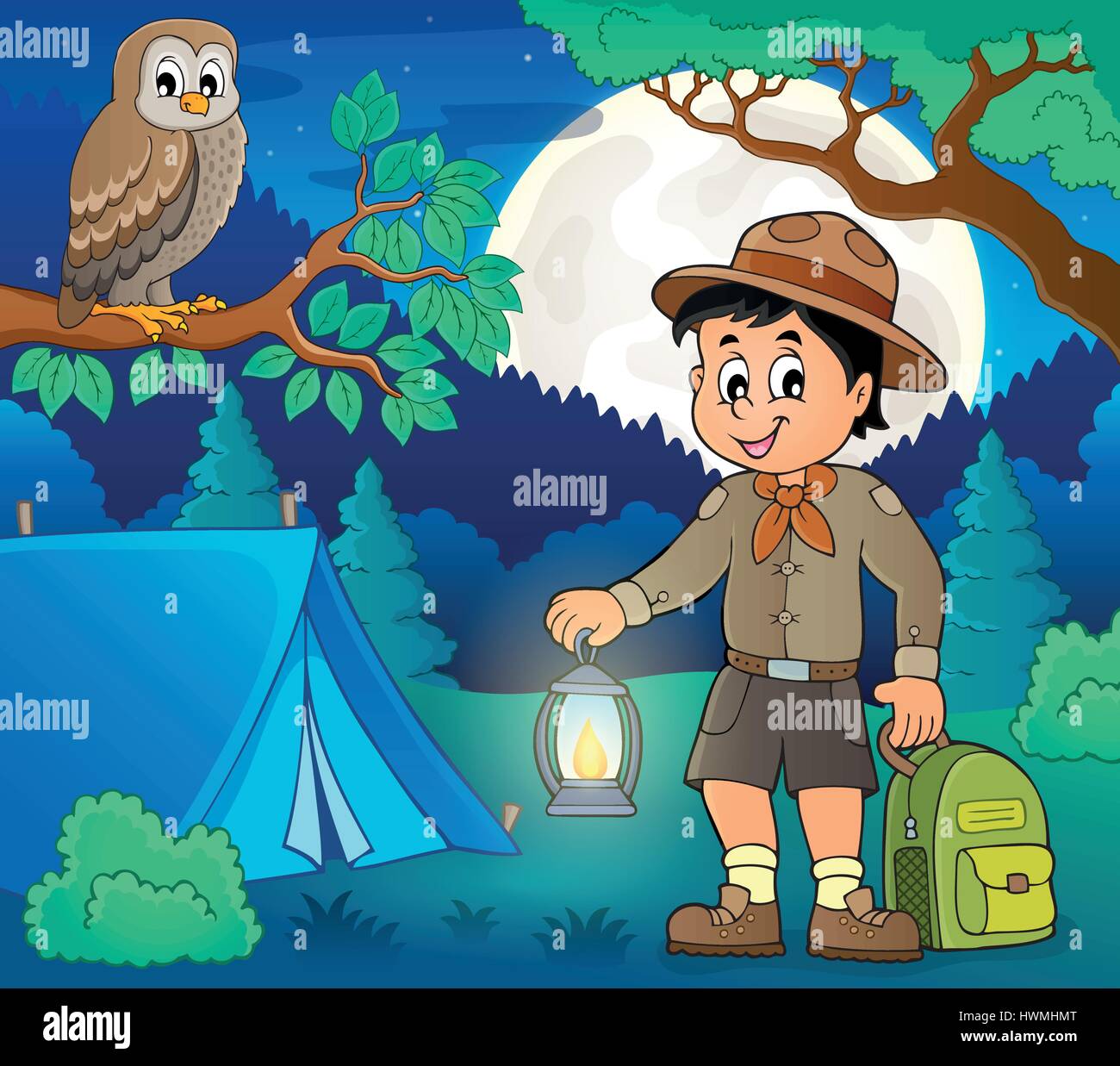 Scout boy theme image 5 - eps10 vector illustration Stock Vector Image ...