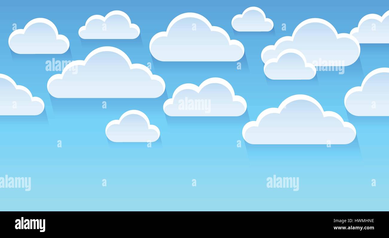 Stylized clouds theme image 2 - eps10 vector illustration Stock Vector ...