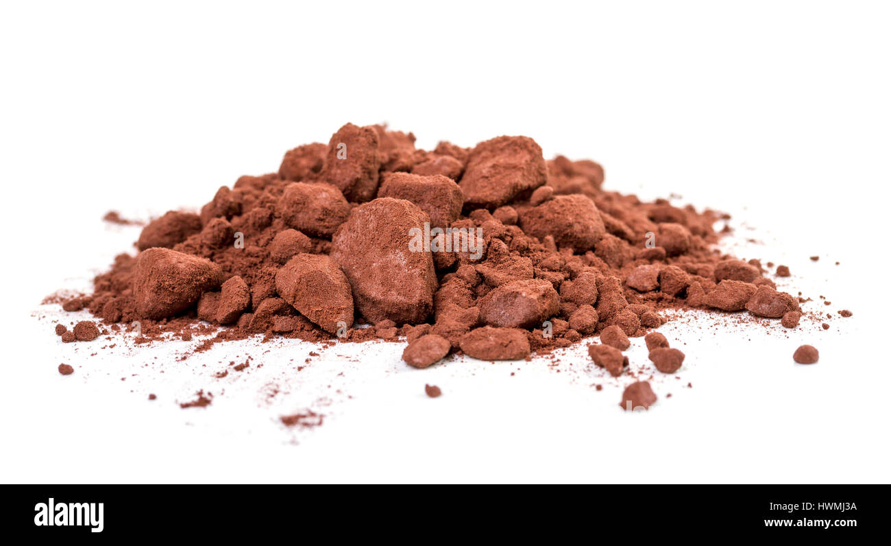 cocoa powder isolated on white background Stock Photo - Alamy