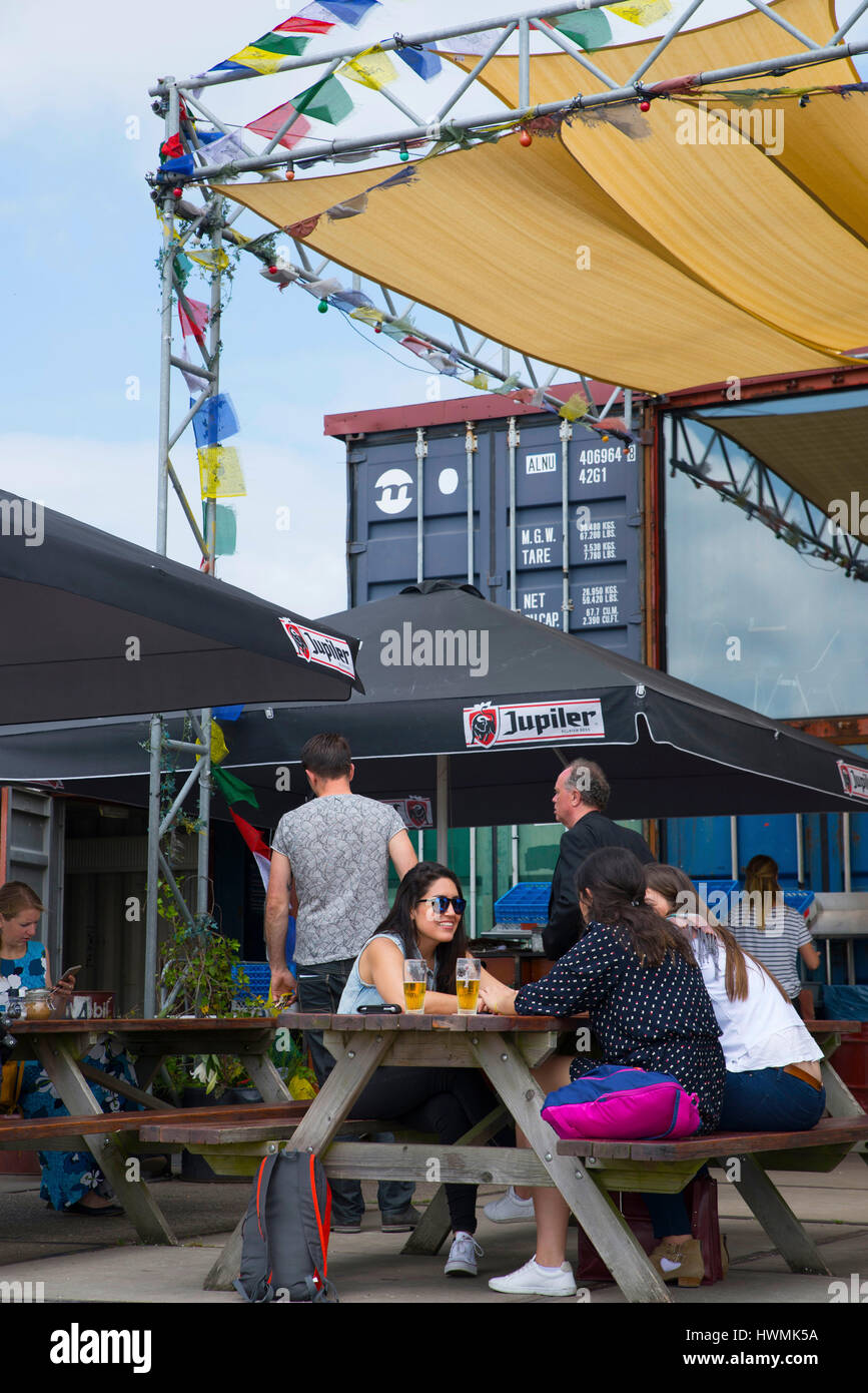 Pllek beach cafe, Amsterdam Stock Photo - Alamy