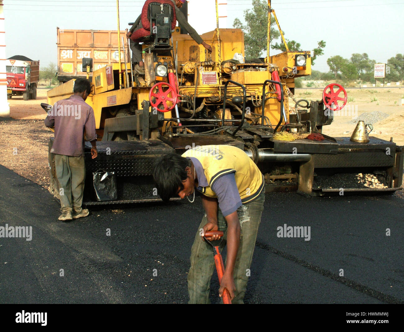 Road under Construction, Paddy Fields Indian Village, Substation ...