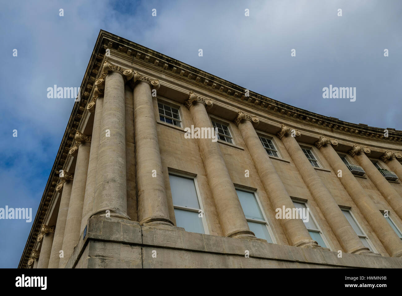 Looking up at a section of the grand Georgian architecture of Royal ...