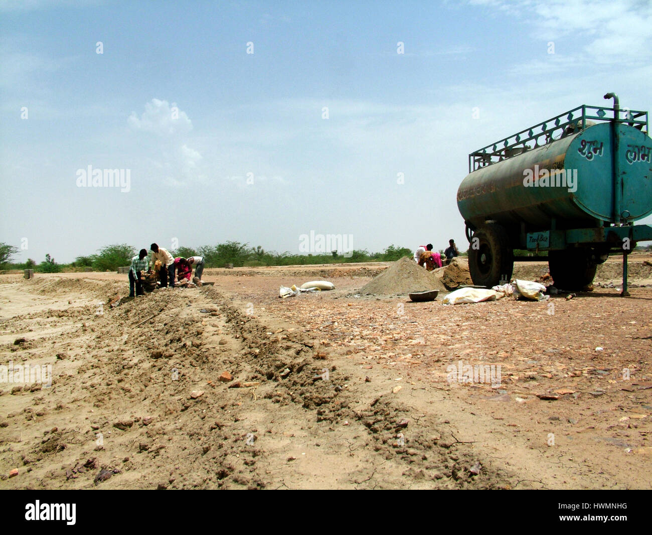Road under Construction, Paddy Fields Indian Village, Substation ...
