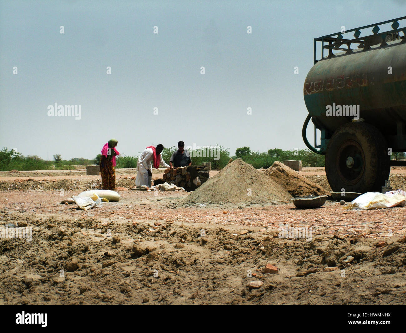 Road under Construction, Paddy Fields Indian Village, Substation ...