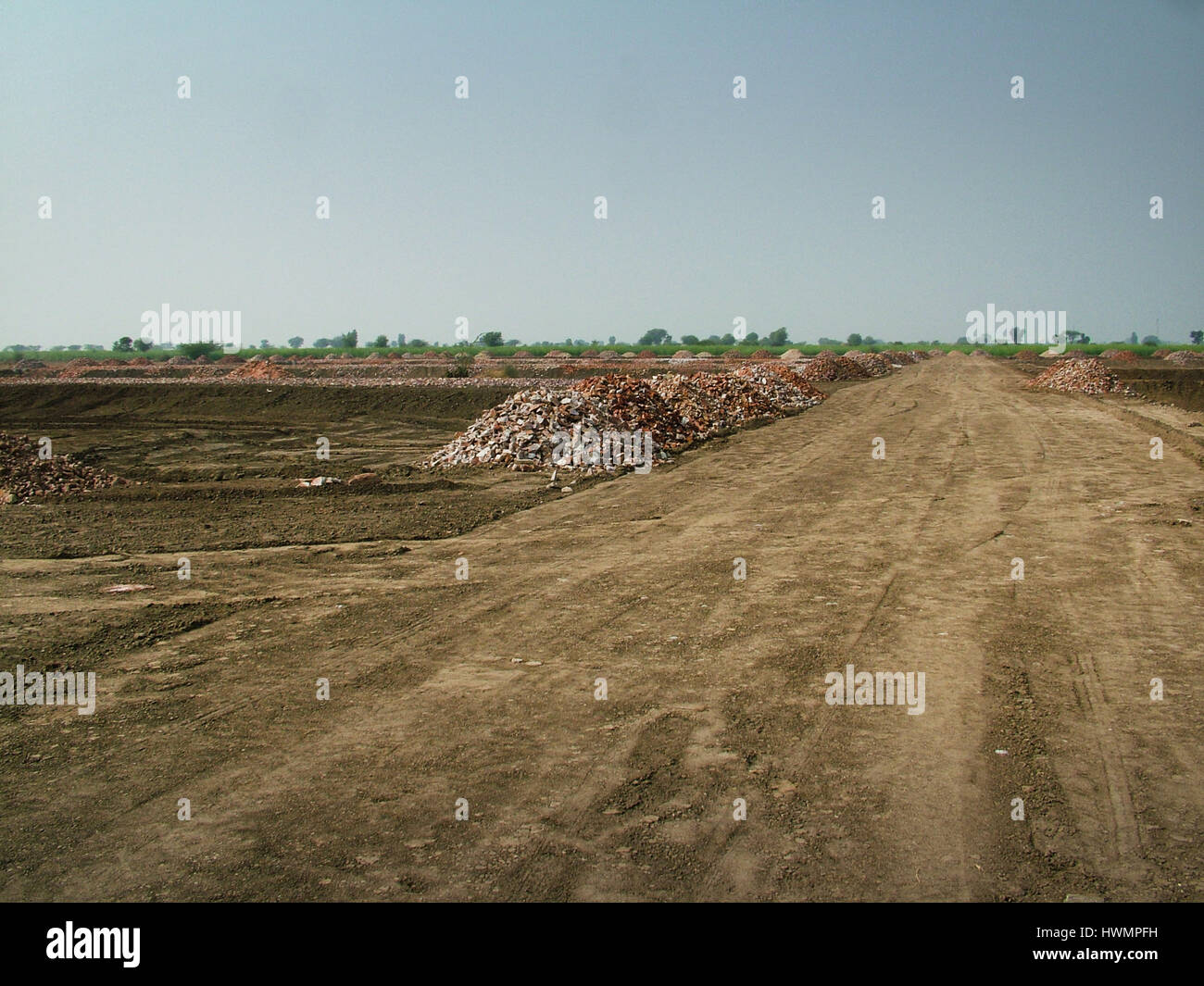 Road under Construction, Paddy Fields Indian Village, Substation ...