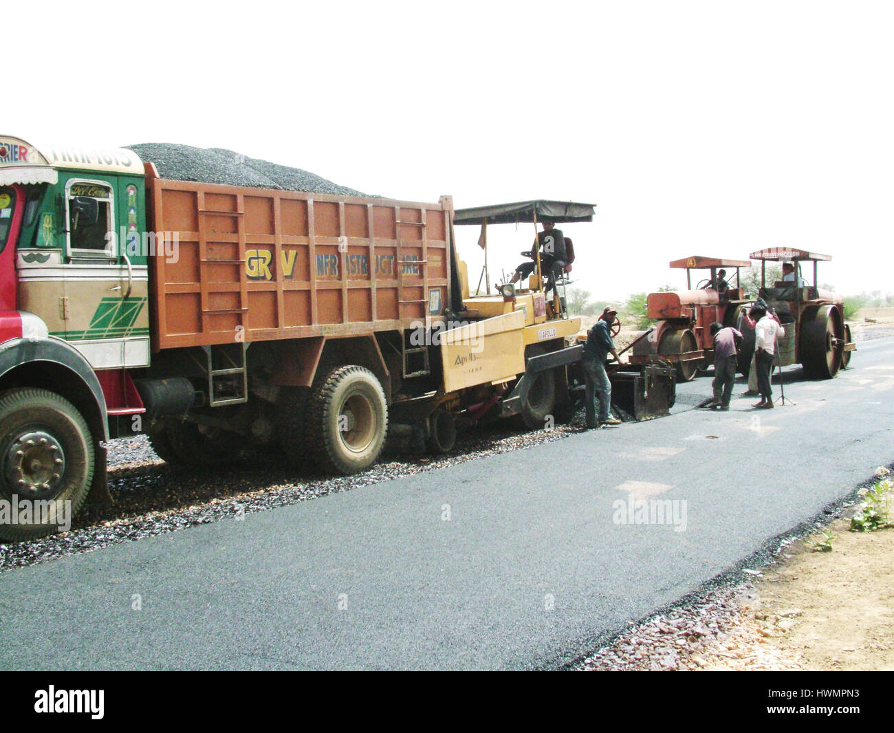 Road under Construction, Paddy Fields Indian Village, Substation ...
