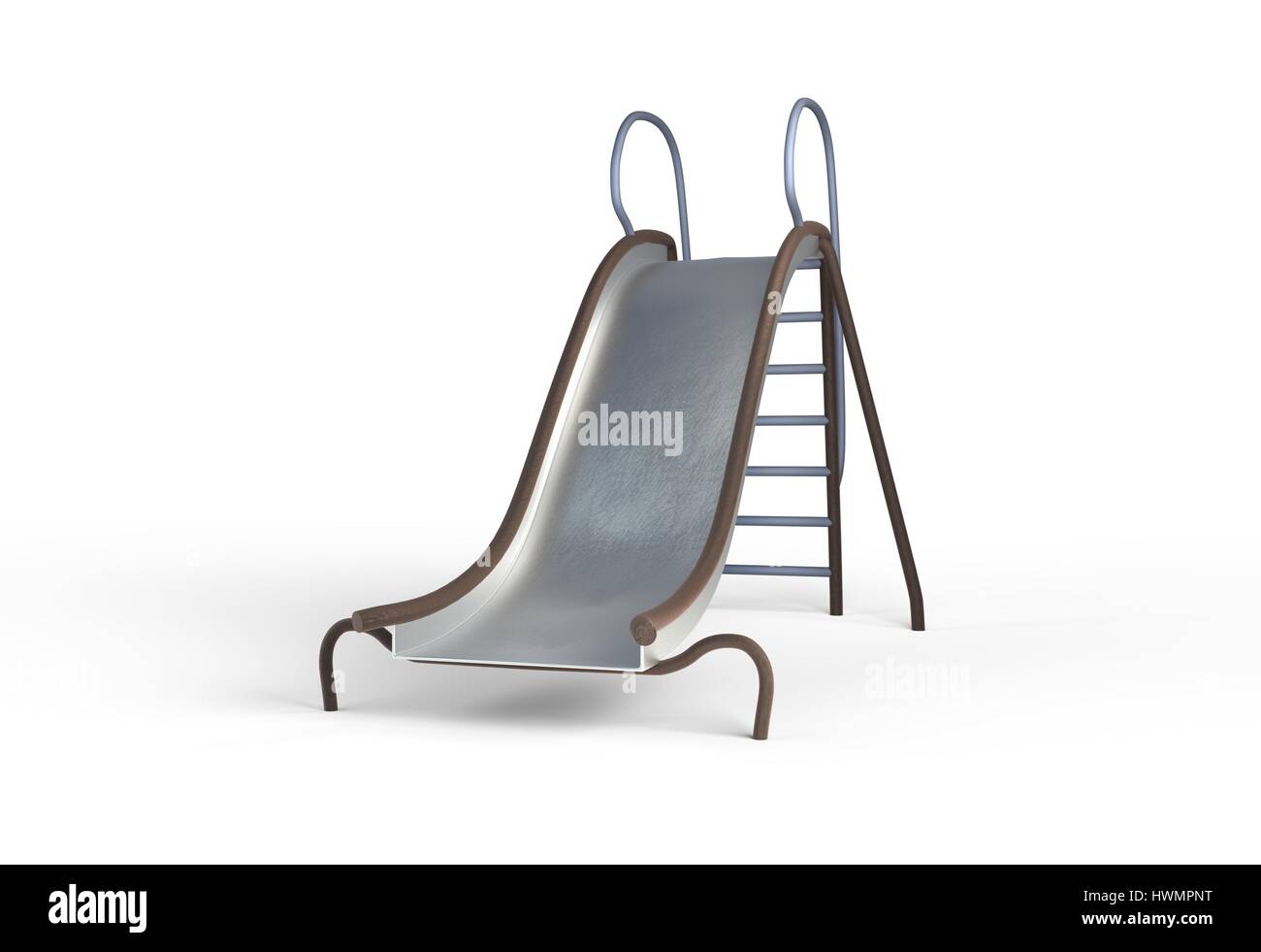 metal slide playground for children 3d illustration Stock Photo - Alamy